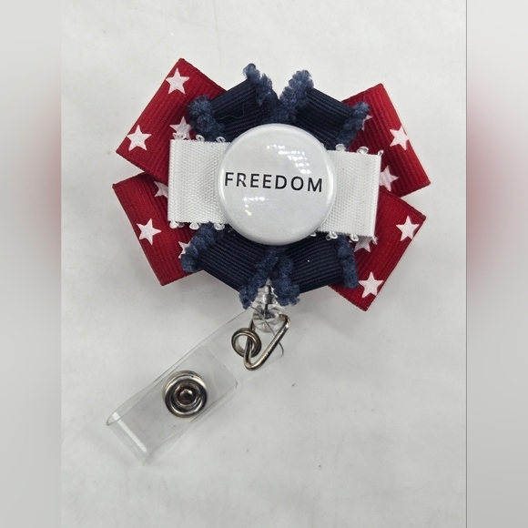 Bad Cat Craft | Accessories | Freedom Badge Reel Tpusa Charlie Kirk Id ...